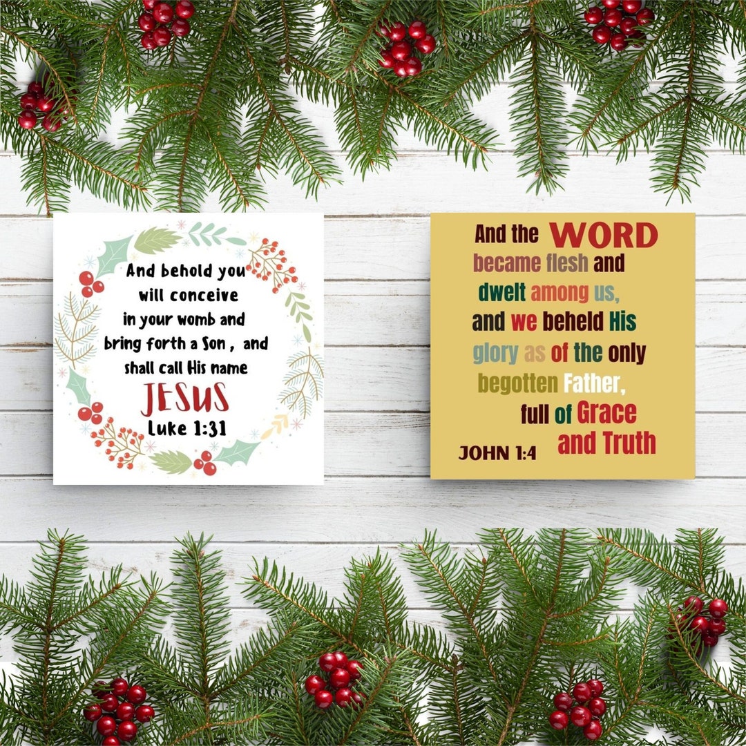Scripture Cards Christmas Printable Christmas Greeting Cards Kids ...