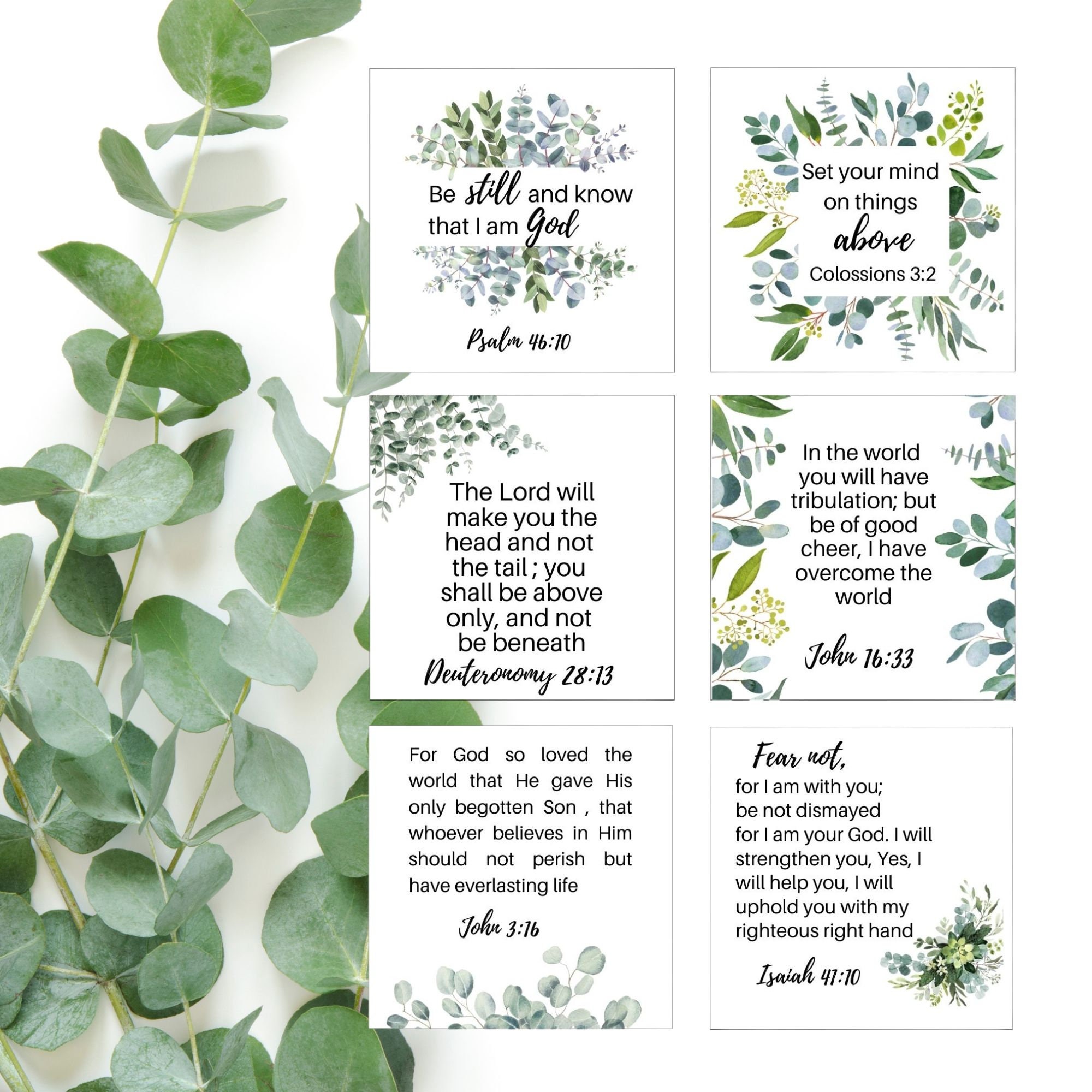 Encouraging Scripture Cards Set of 18 Printable Bible Cards - Etsy UK