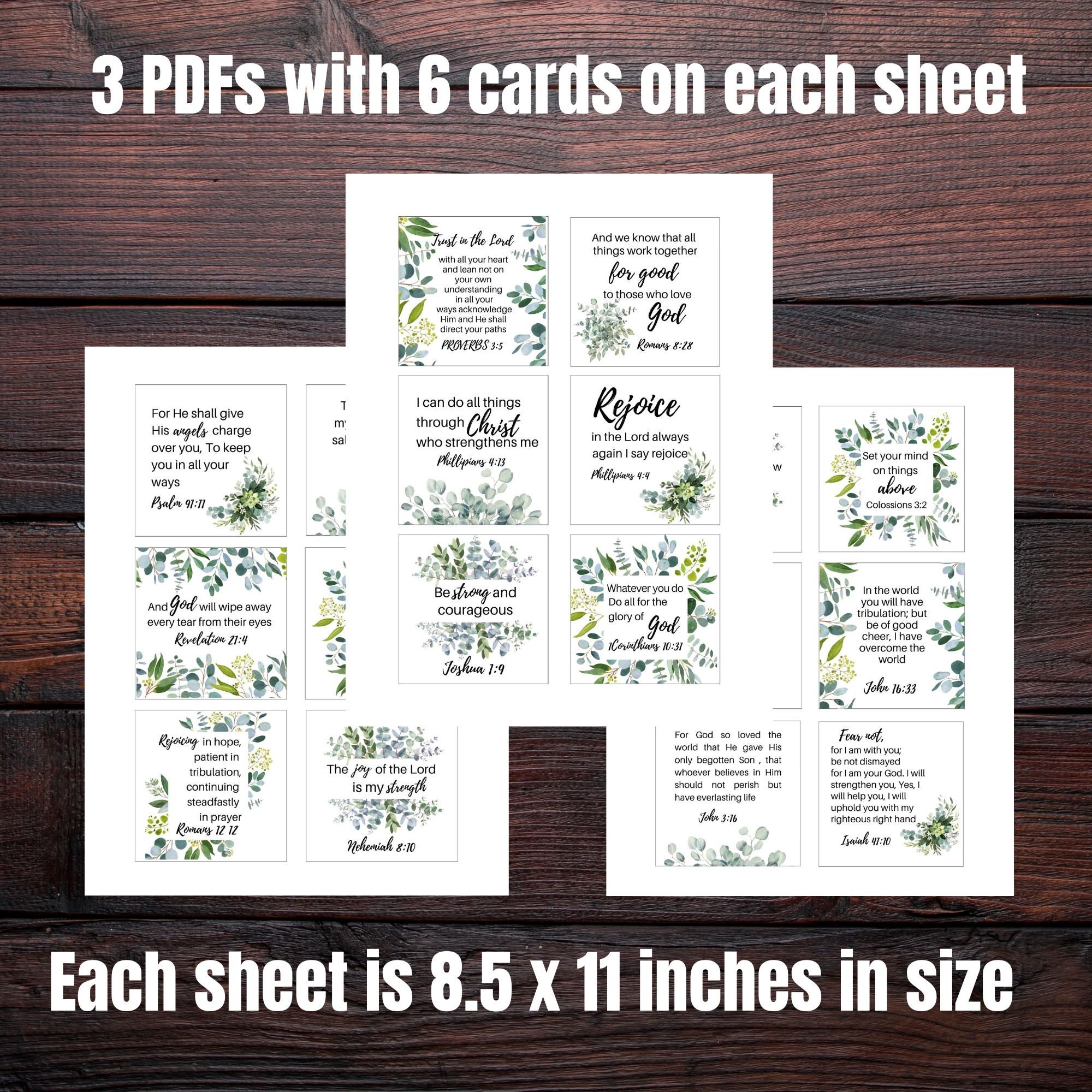 Encouraging Scripture Cards Set of 18 Printable Bible Cards - Etsy UK