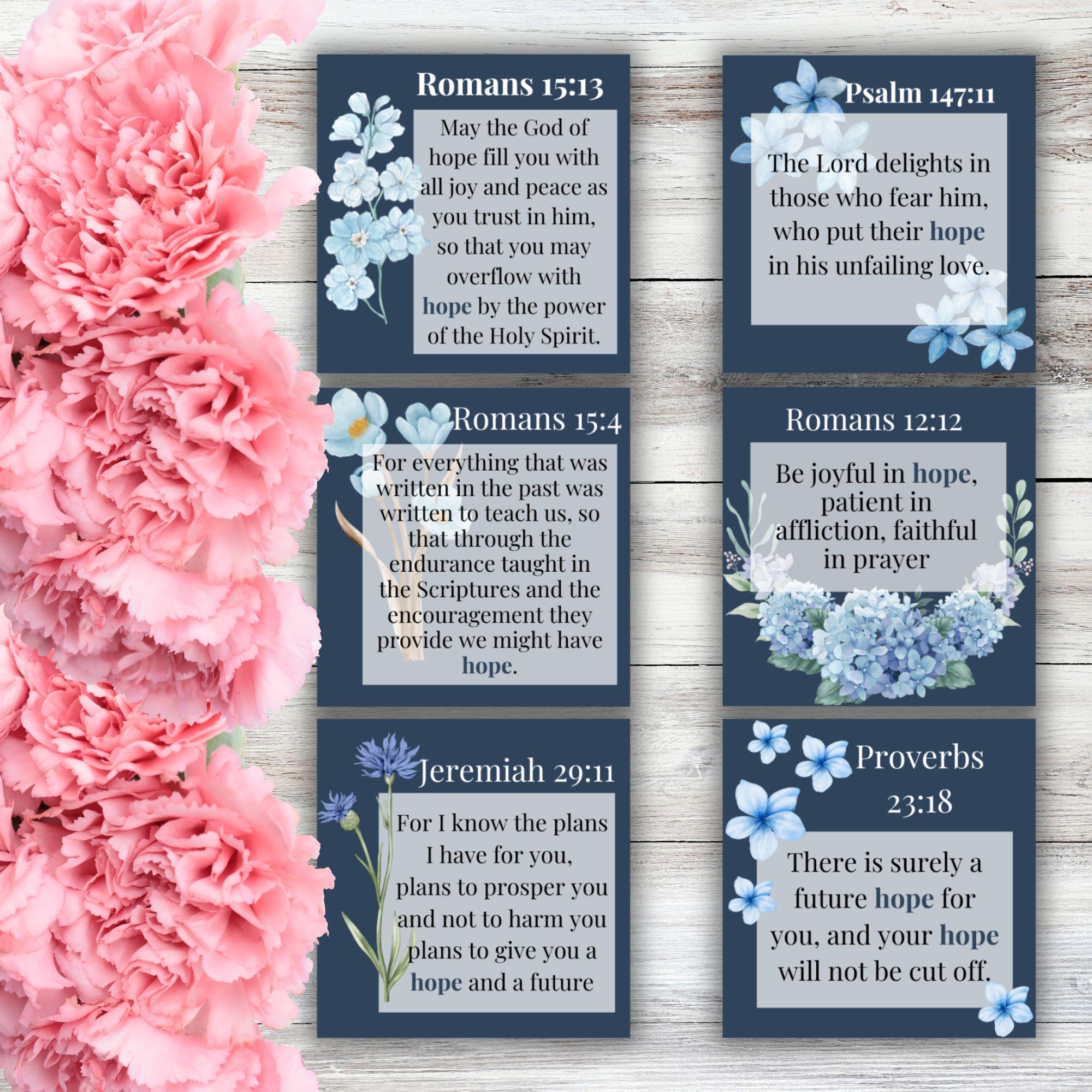 Scripture Cards Printable Encouraging Scripture Cards for Women Faith ...