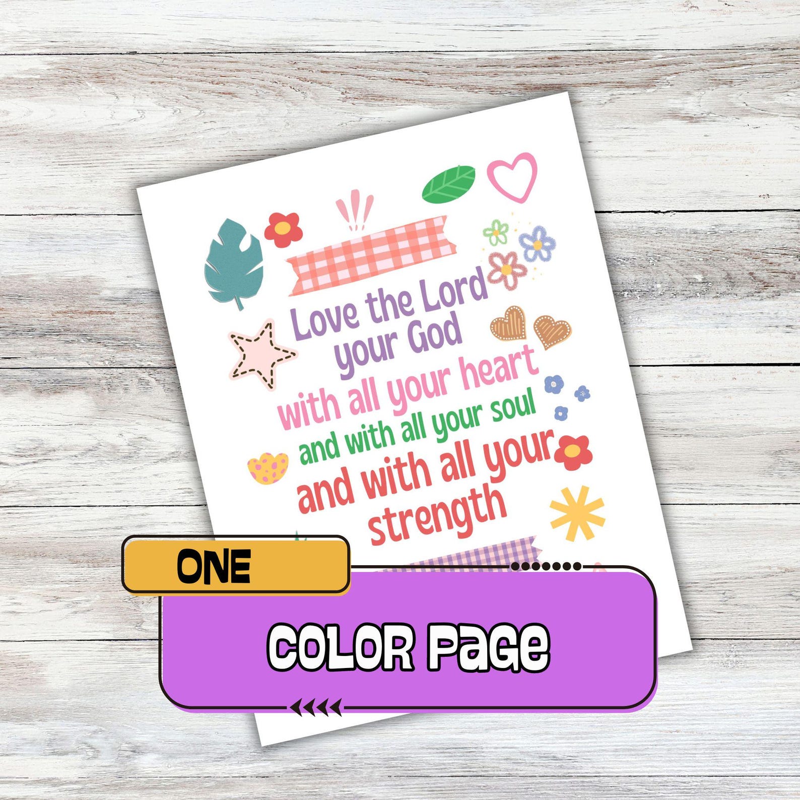 Coloring Page Scripture Cards for Kids Sunday School Lesson Printable ...