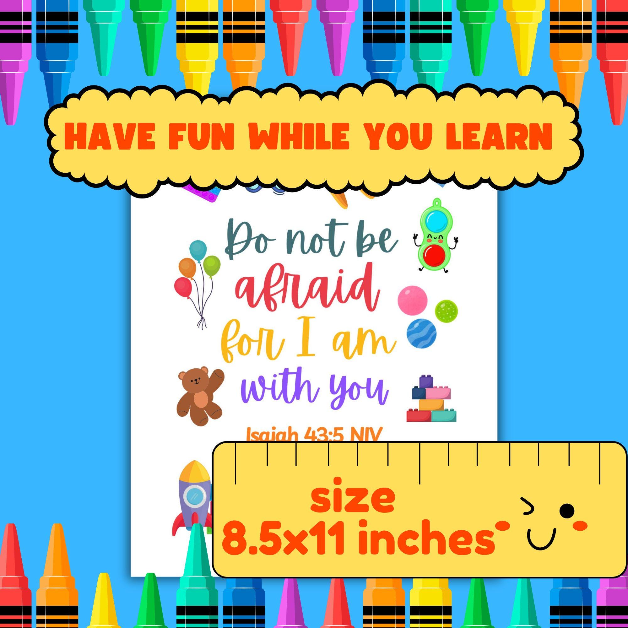 Coloring Page Scripture Cards for Kids Sunday School Lesson Printable ...