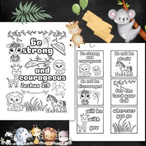 Joshua 1:9 Scripture Coloring Pages for Kids for Sunday School ,kids ...