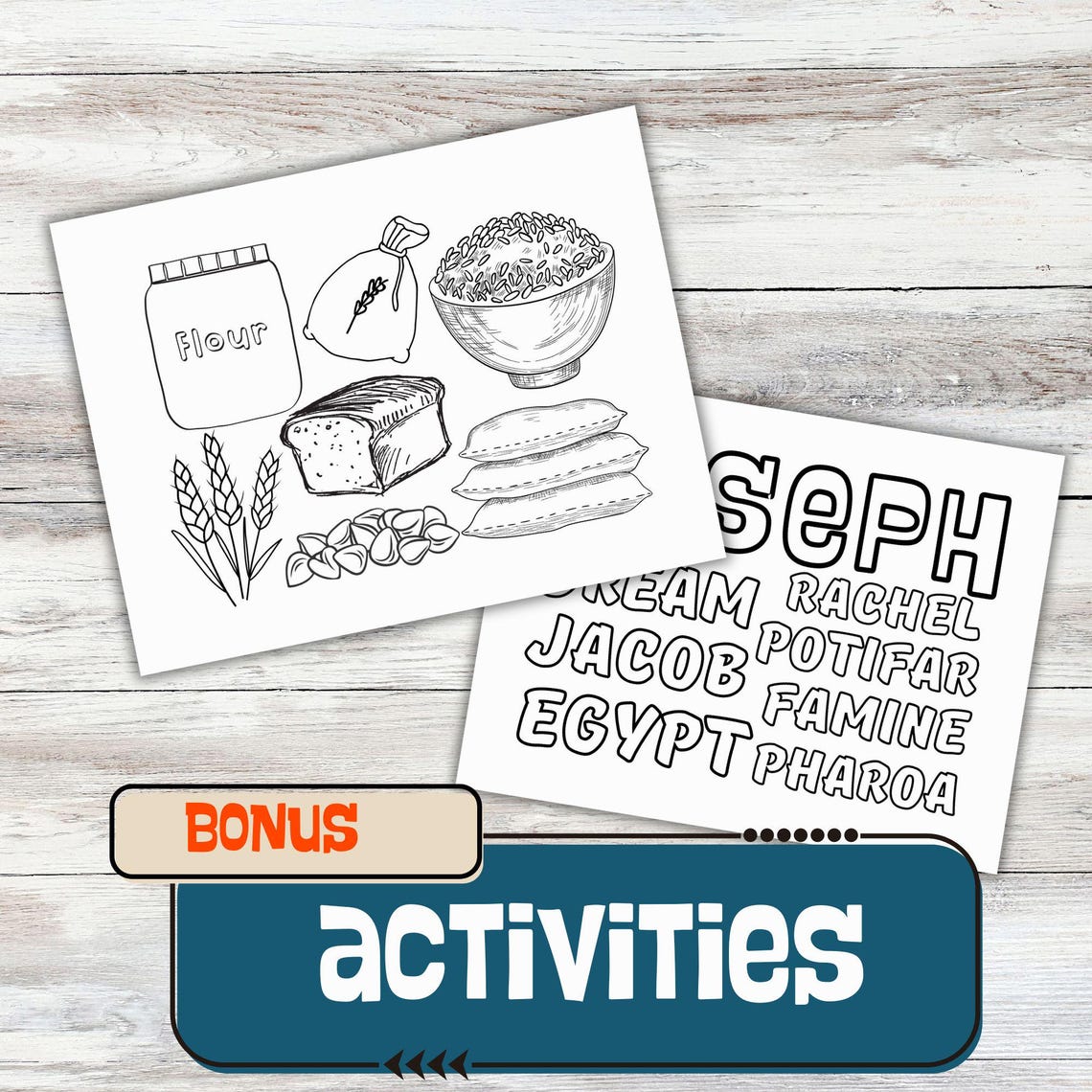 The Story of Joseph Bible Coloring Pages for Kids, Home School, Sunday ...