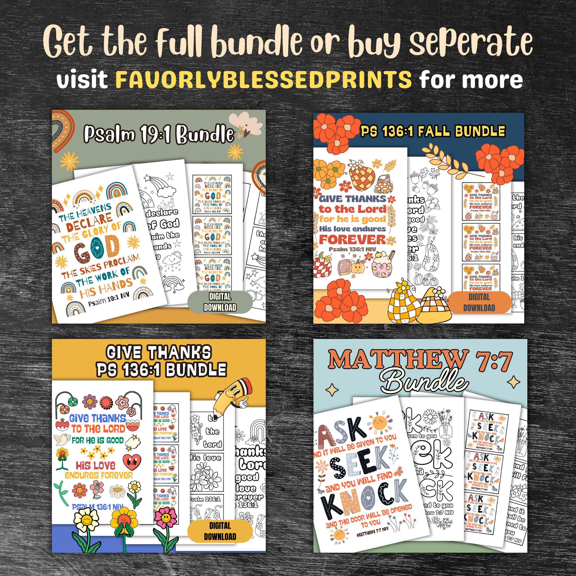 Genesis 1:1 Scripture Cards for Kids Bible Verse Cards for Sunday ...