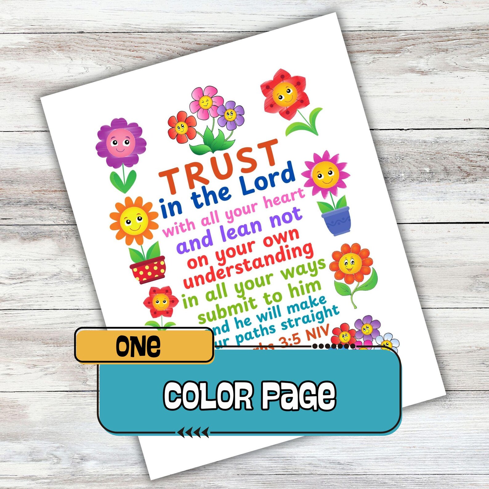 Coloring Page Scripture Cards for Kids Sunday School Lesson Printable ...