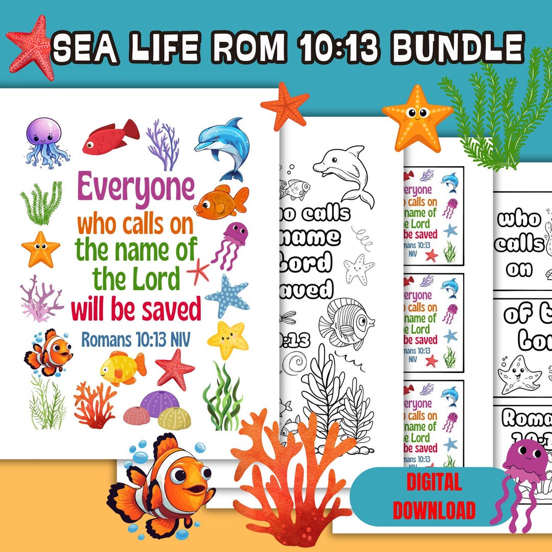 Coloring Page Scripture Cards for Kids Sunday School Lesson Printable ...