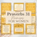 Proverbs 31 Scripture Cards for Women Christian Gift Digital Download ...