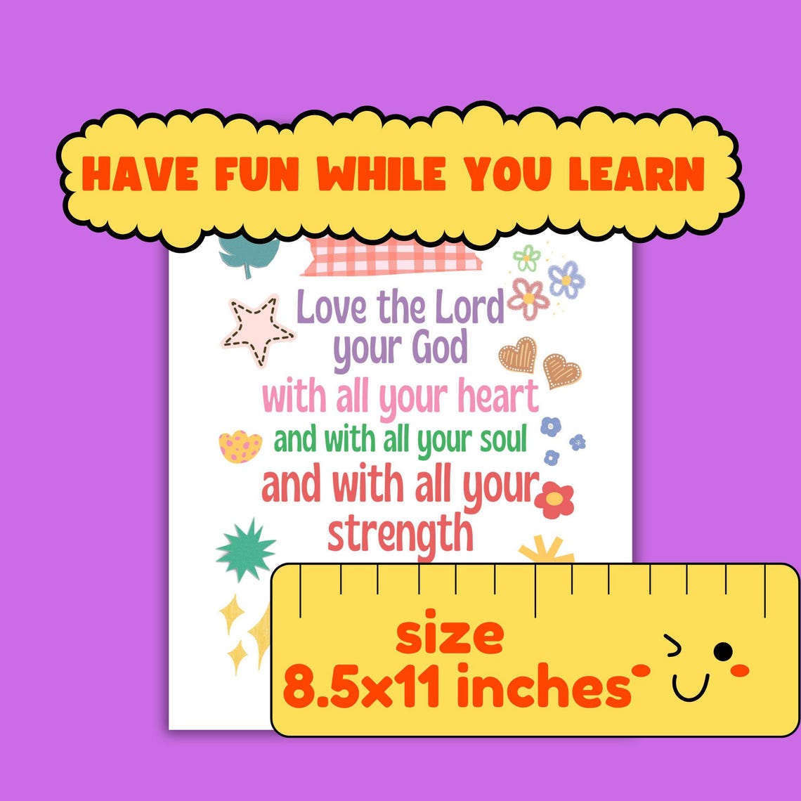 Coloring Page Scripture Cards for Kids Sunday School Lesson Printable ...