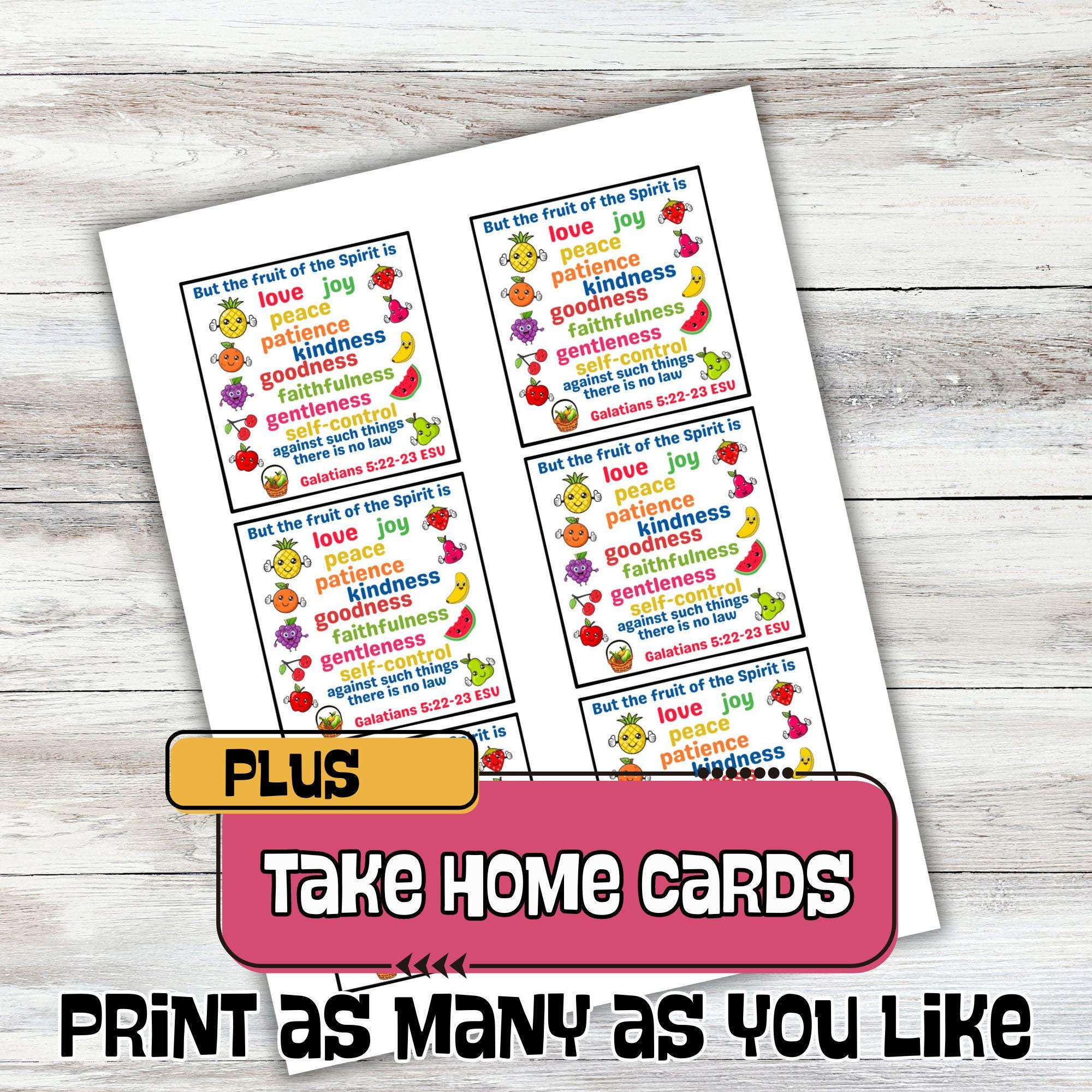Fruits of the Spirit Coloring Pages: Sunday School Activity Digital ...