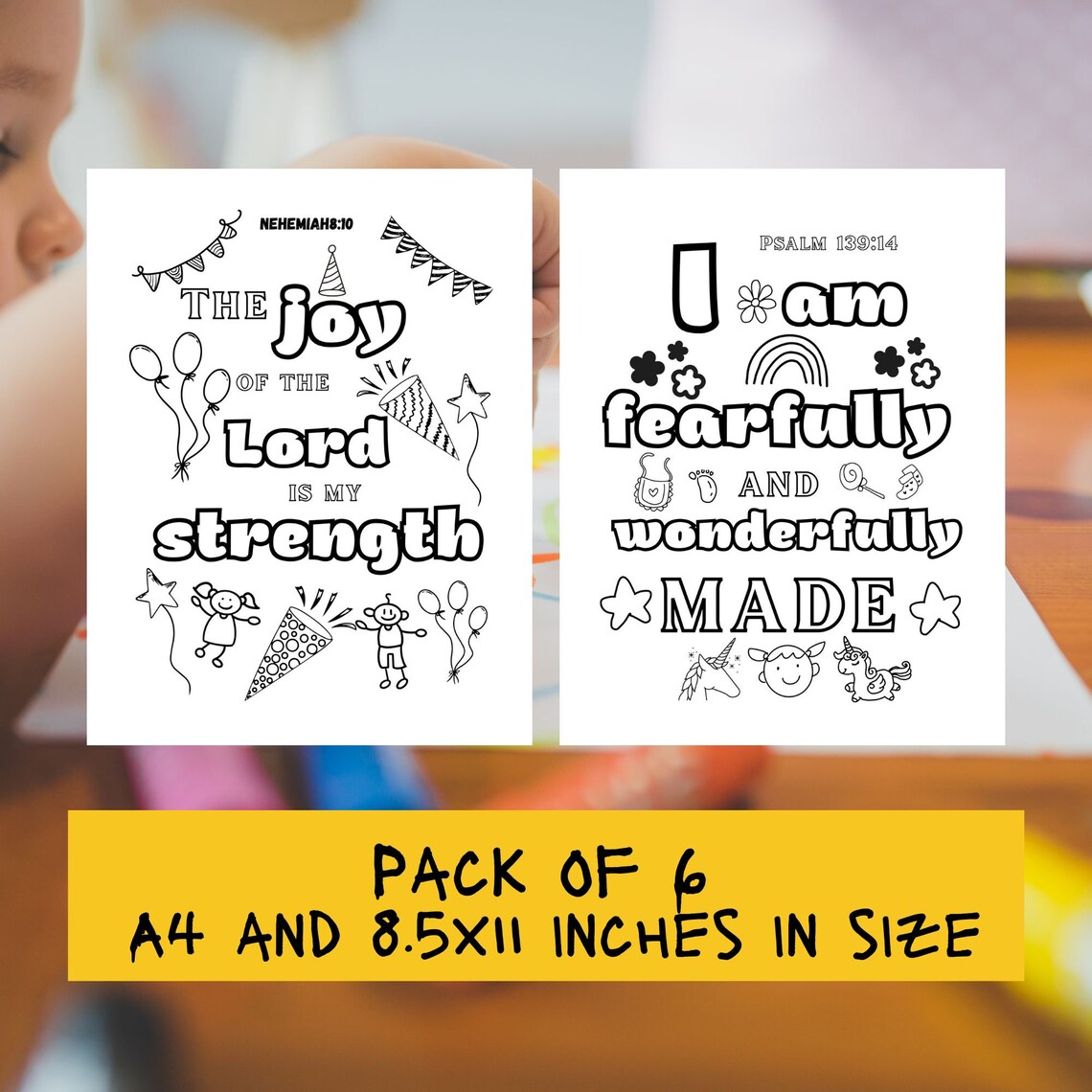 Scripture Coloring Pages for Kids: Sunday School & Homeschool Digital ...
