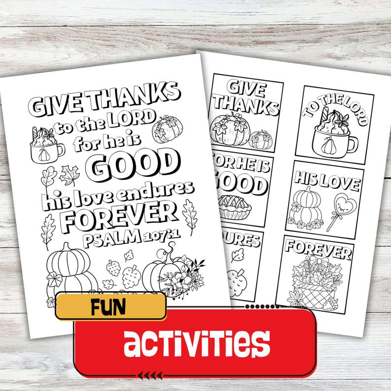 Thanksgiving Coloring Pages for Kids Give Thanks Sunday School Lesson ...