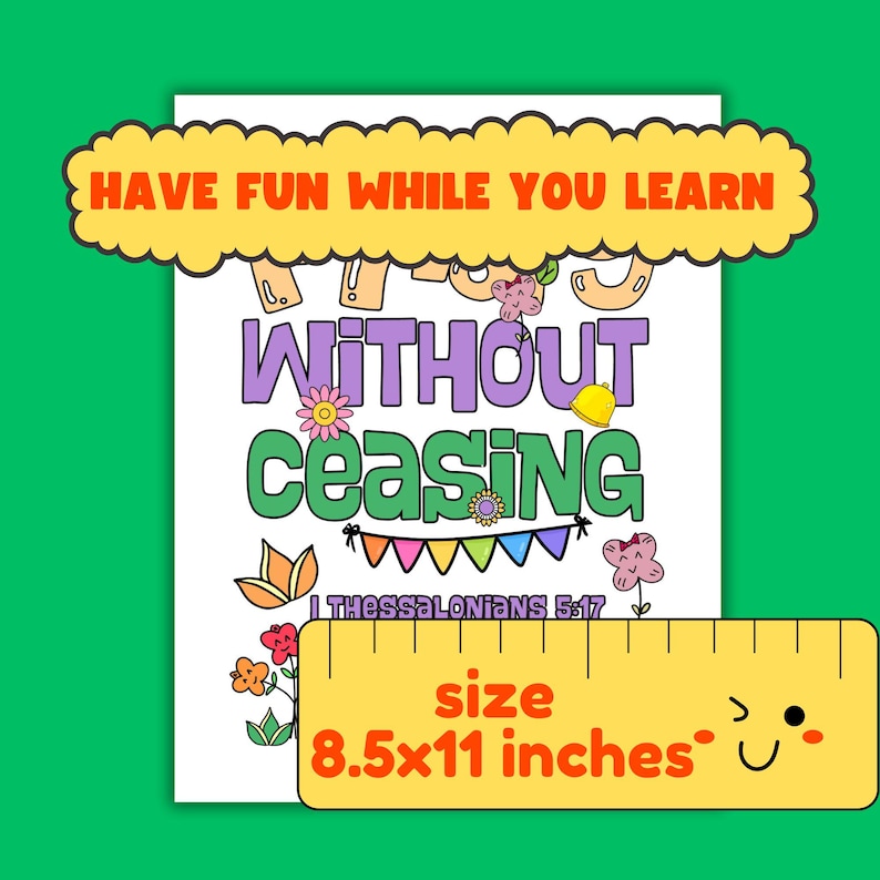 Pray Without Ceasing Coloring Page: Sunday School Activity Digital ...