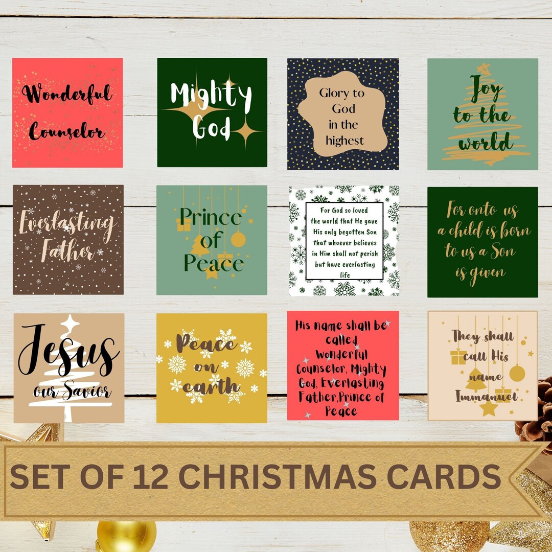 Christmas Greeting Cards Printable Christmas Decor Gift Tags Christmas ...