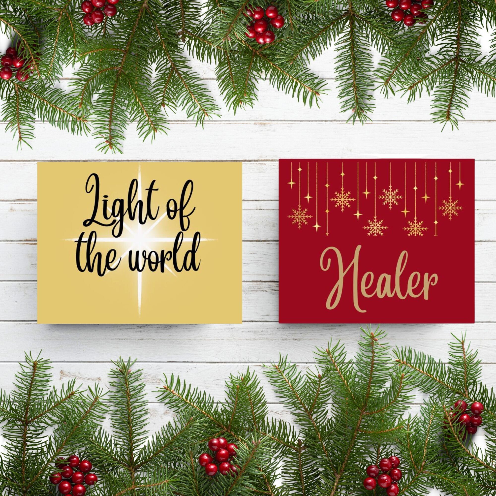 Names of Jesus Christmas Cards: Printable Gift Tags (digital Download ...