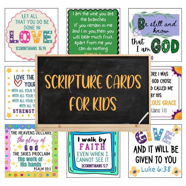 Names of Jesus Printable Cards With Scriptures Pack of 45 for Bible ...