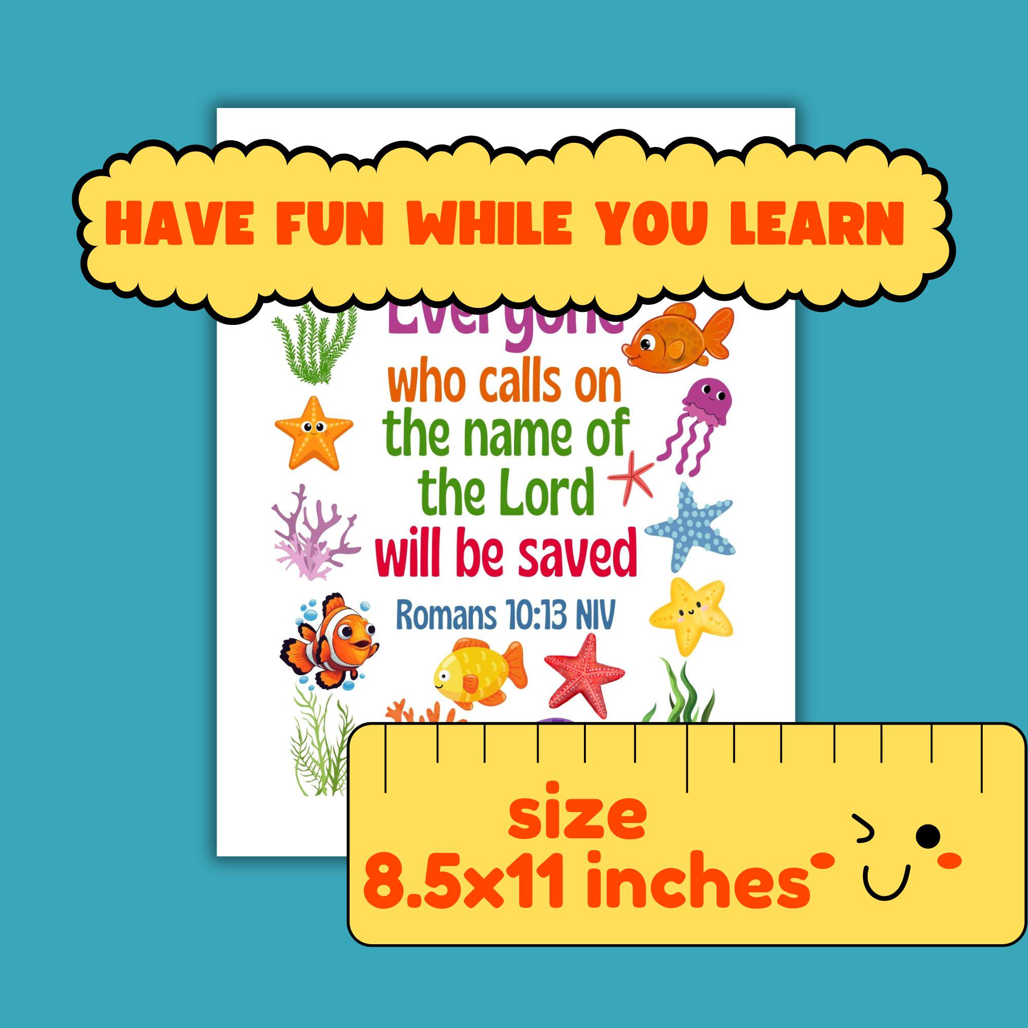 Coloring Page Scripture Cards for Kids Sunday School Lesson Printable ...