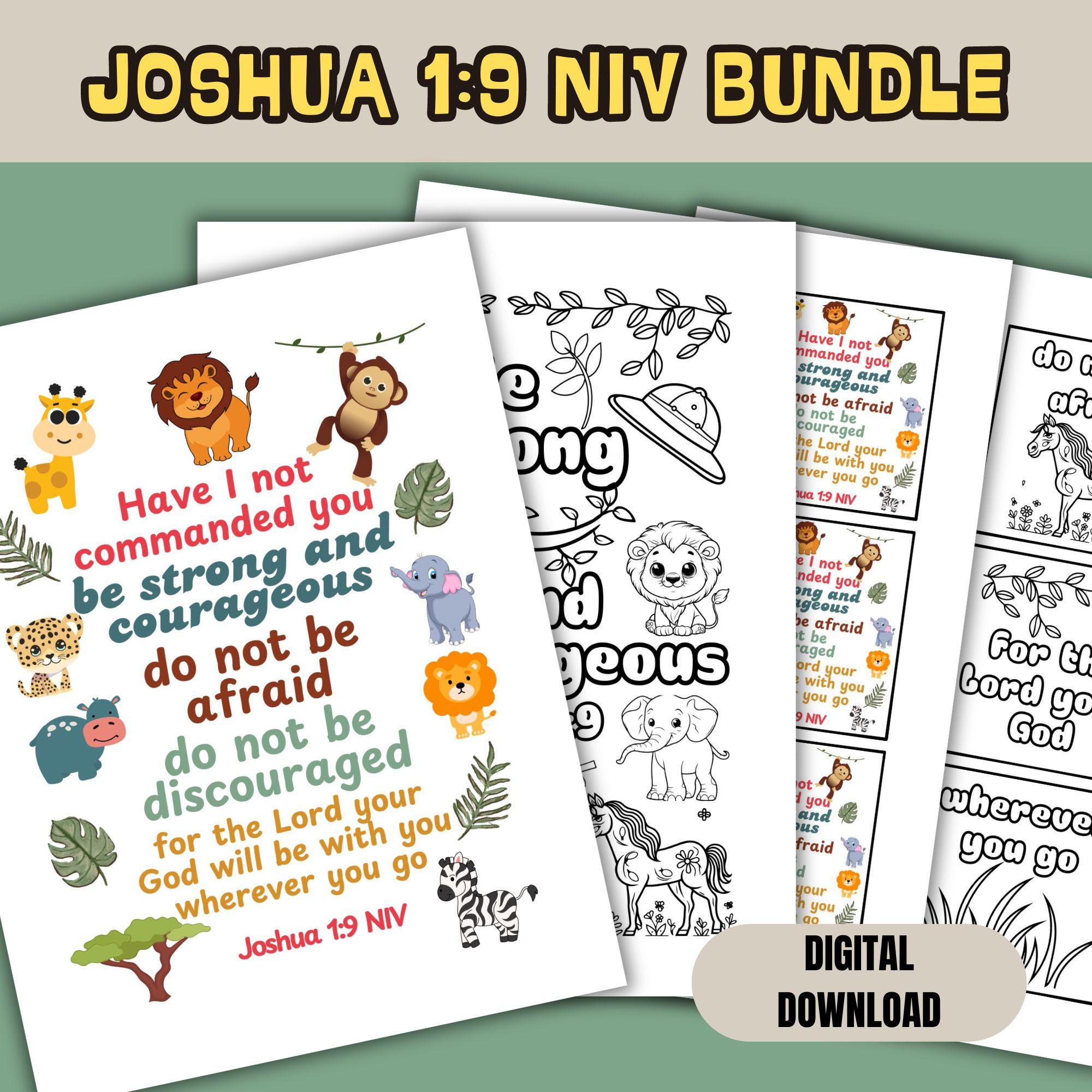 Scripture Coloring Page Bundle for Sunday School Lesson Kids Church or ...