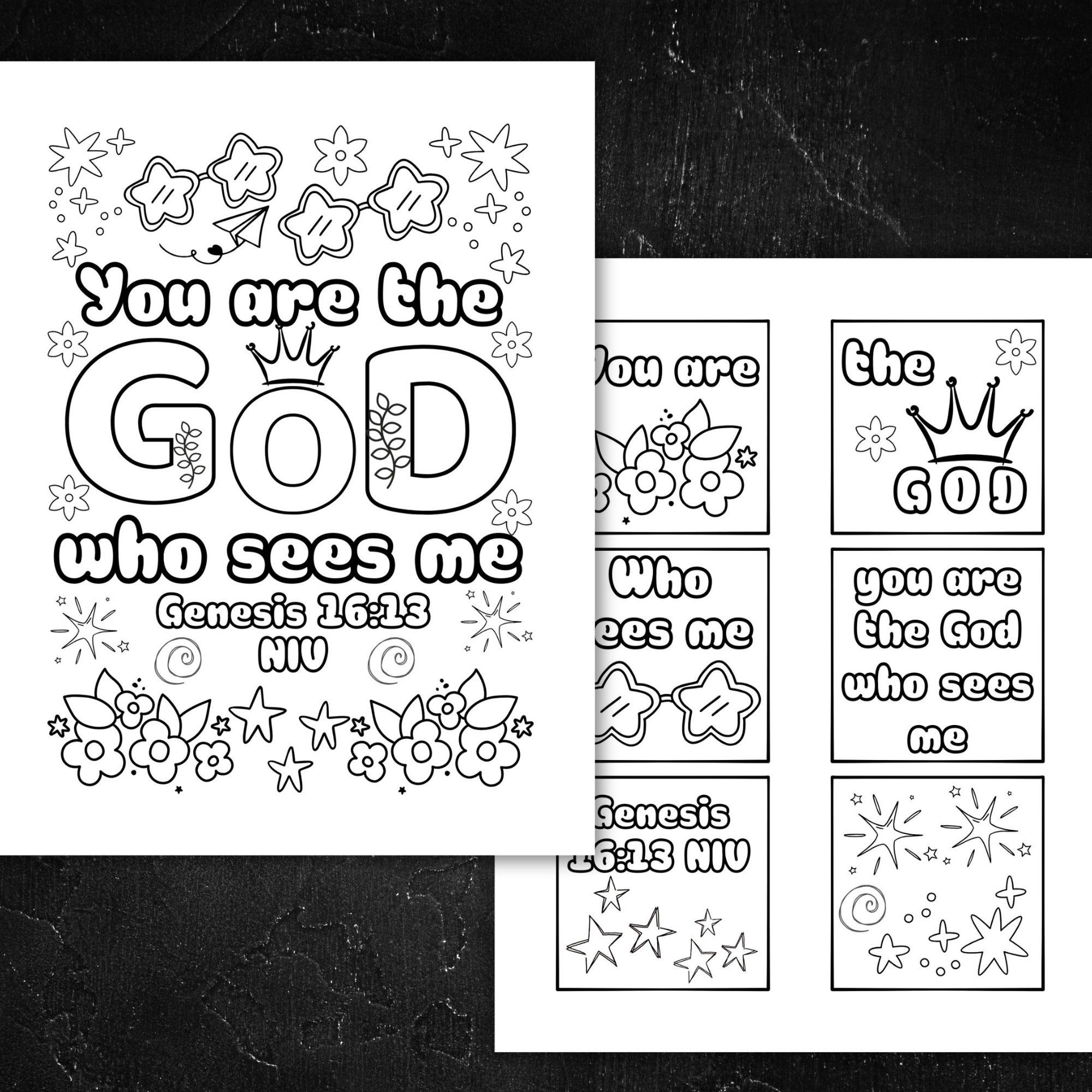 Genesis 16:13 Coloring Pages for Kids for Sunday School Lesson,kids ...