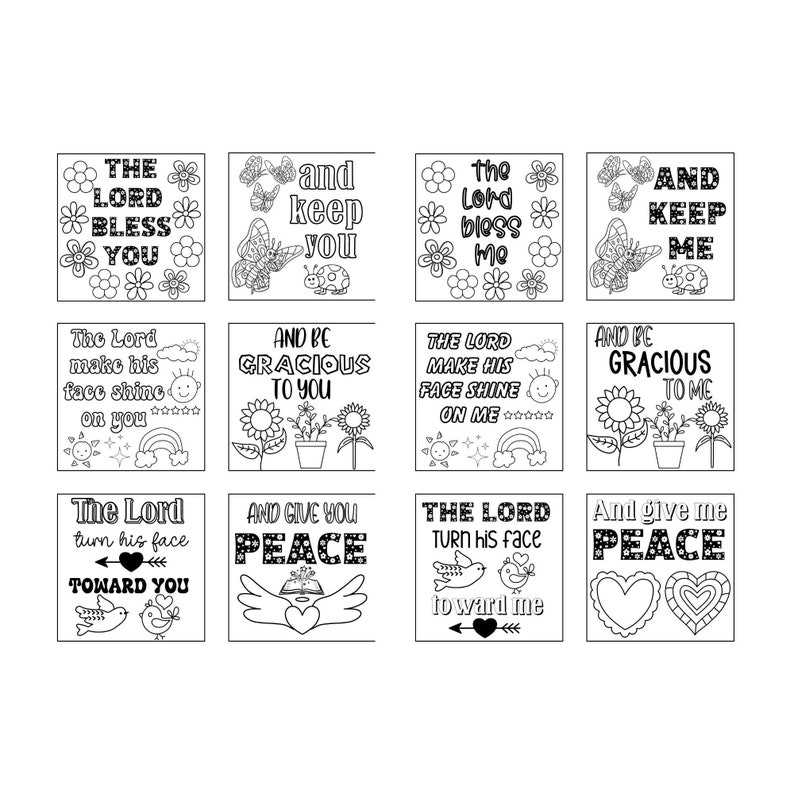 Scripture Cards for Kids Bible Verse Coloring Cards for Sunday School ...