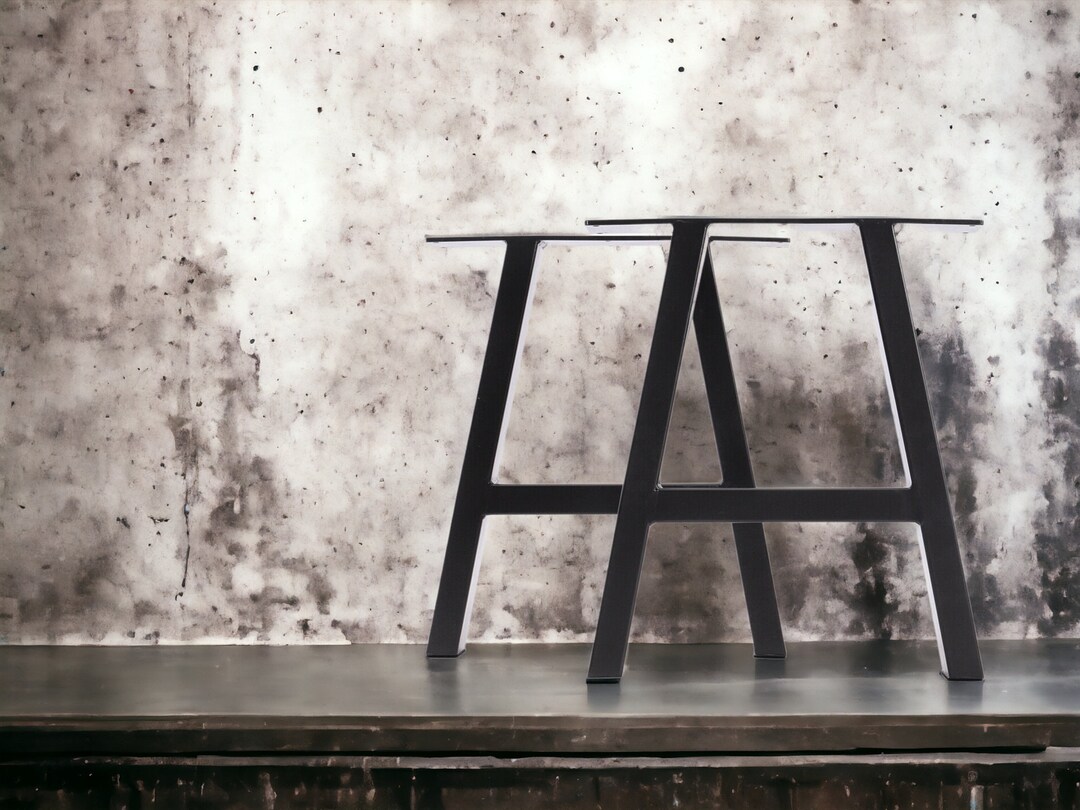 2 X pair Metal/steel/black Table Legs Bench Legs Cross Legs Industrial ...