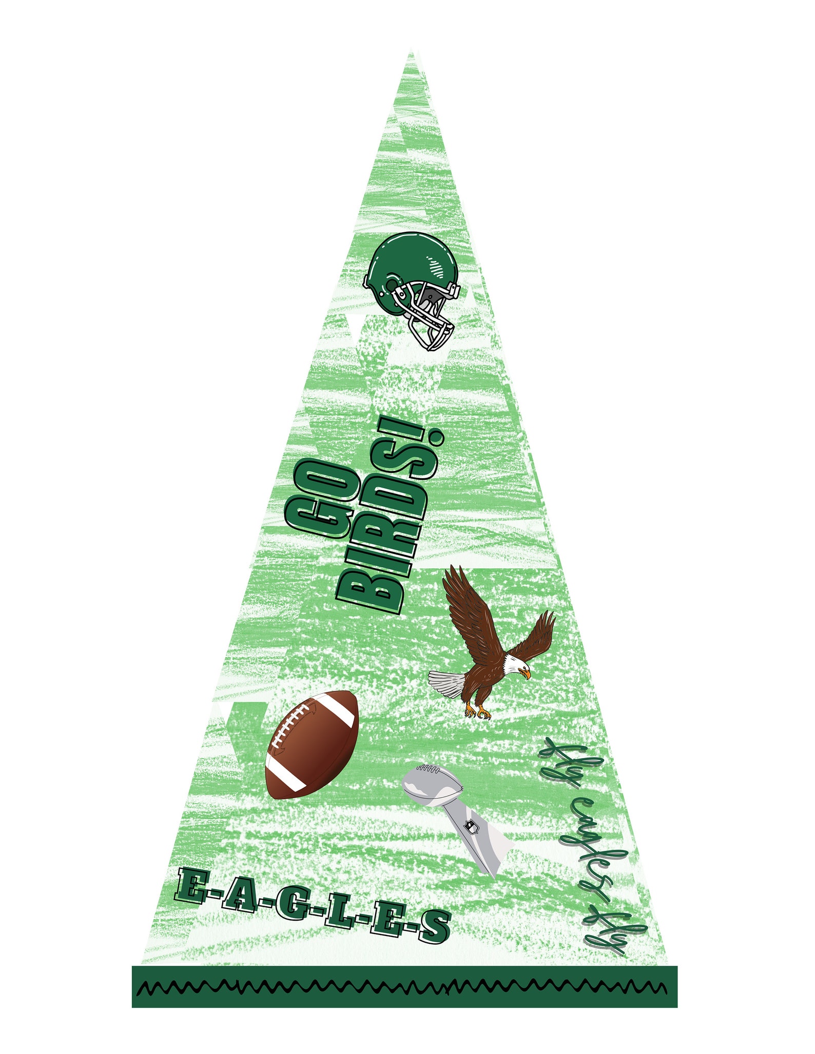 Philadelphia Eagles Football Pennant Craft - Etsy