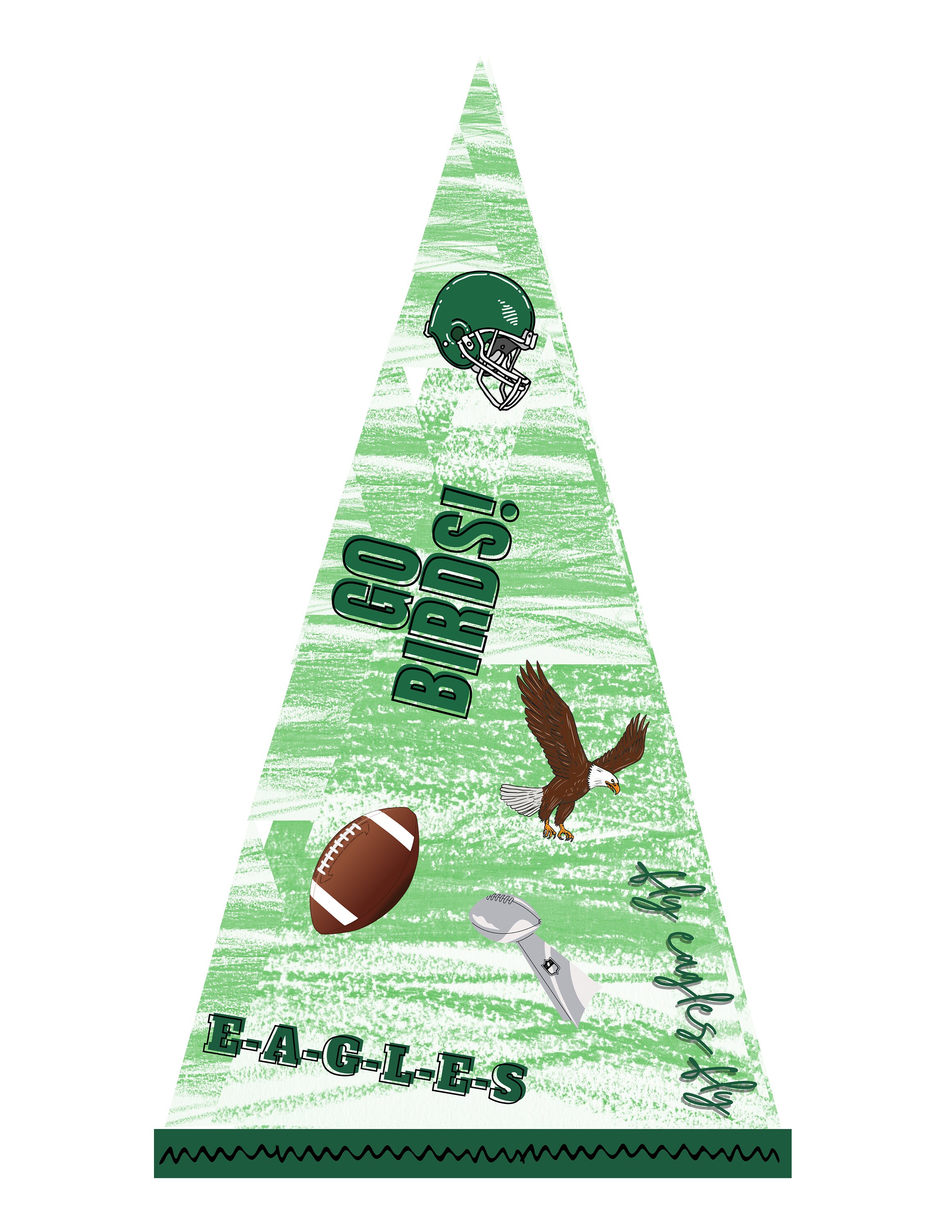 Philadelphia Eagles Football Pennant Craft - Etsy