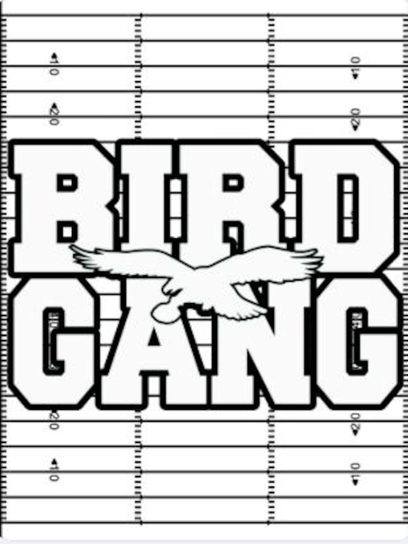 Philadelphia Eagles Football Coloring Page Pack | Super Bowl LIX Pack ...
