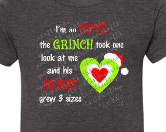 Grinch Heart Grew Three Sizes Svg - Etsy