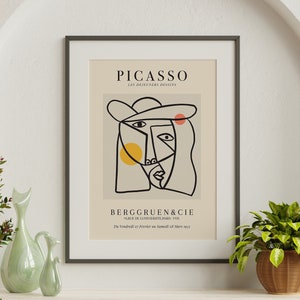 Picasso Line Art, Picasso Exhibition Poater, Line Art Poster,minimalist ...