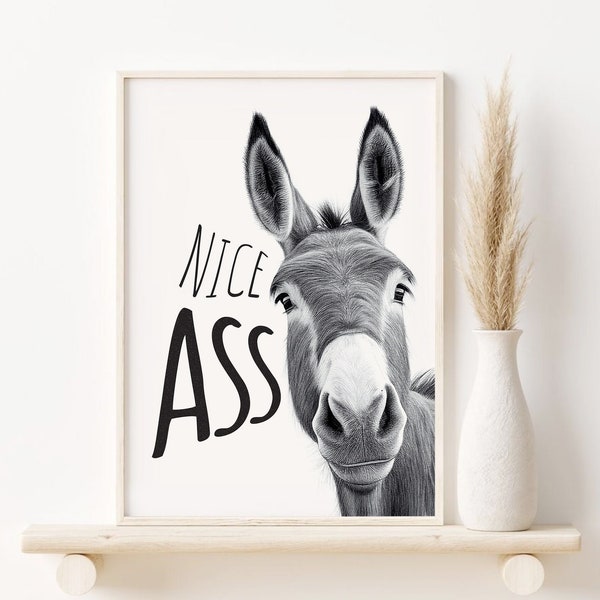 Nice Ass Poster Donkey - Etsy