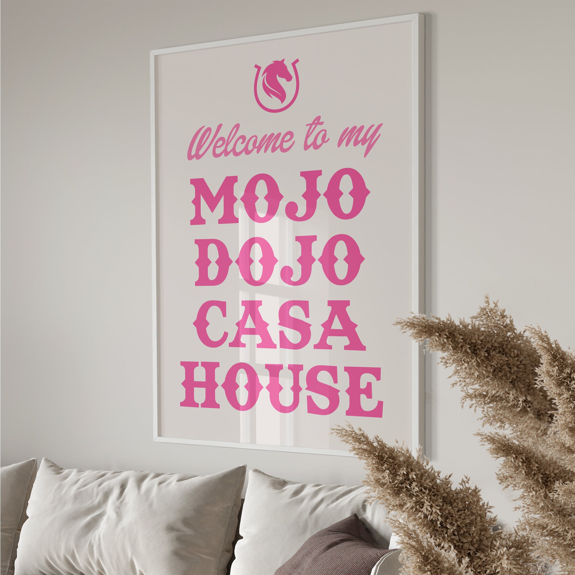 Set Of 3 Ken Print Mojo Dojo Casa House, Pink Barbie Poster Designed ...