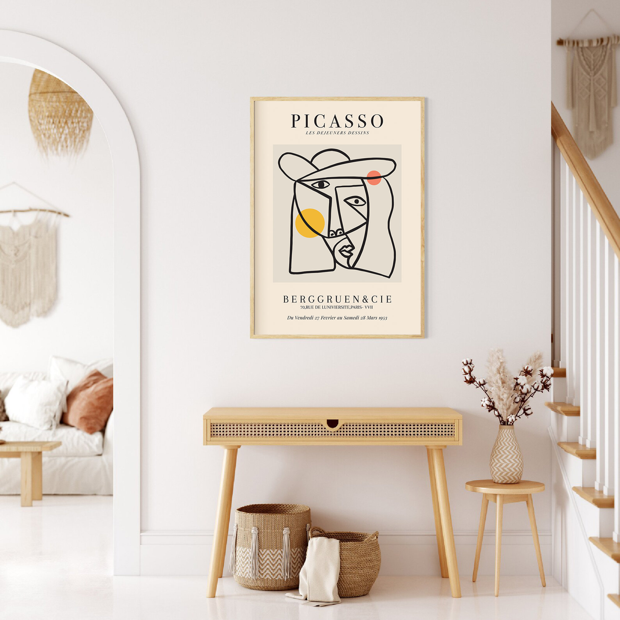 Picasso Line Art, Picasso Exhibition Poater, Line Art Poster,minimalist ...