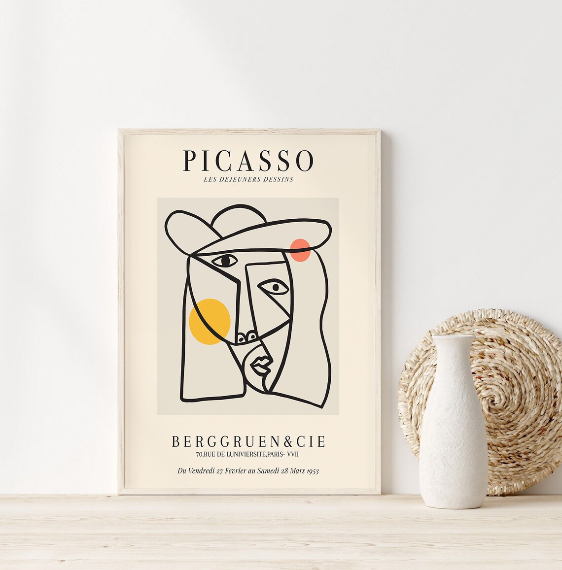 Picasso Line Art, Picasso Exhibition Poater, Line Art Poster,minimalist ...