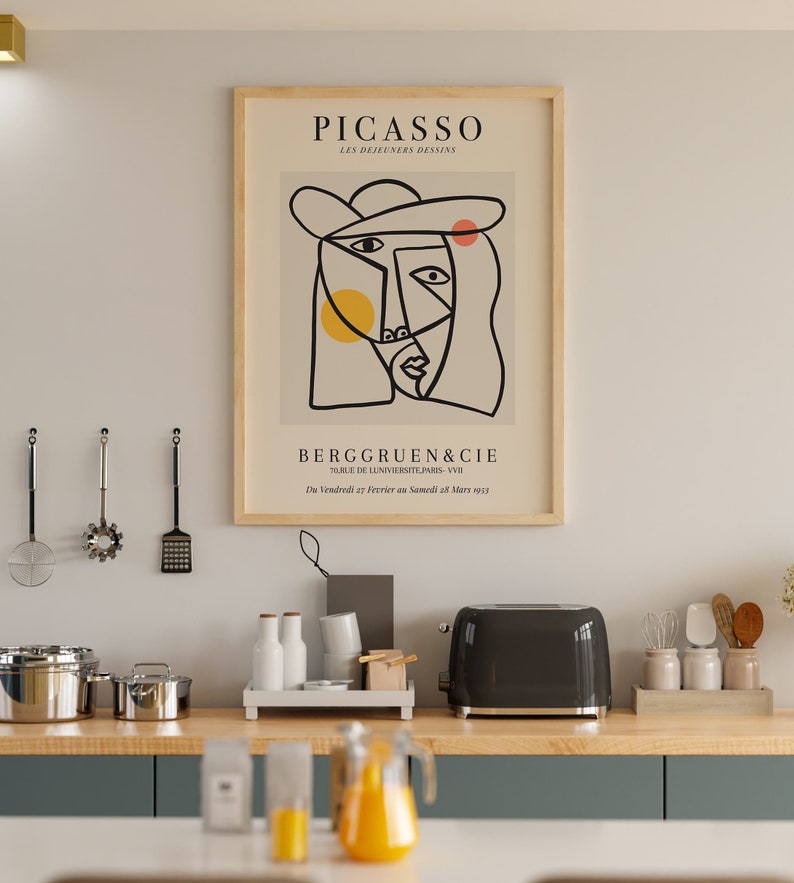 Picasso Line Art Picasso Exhibition Poater Line Art - Etsy