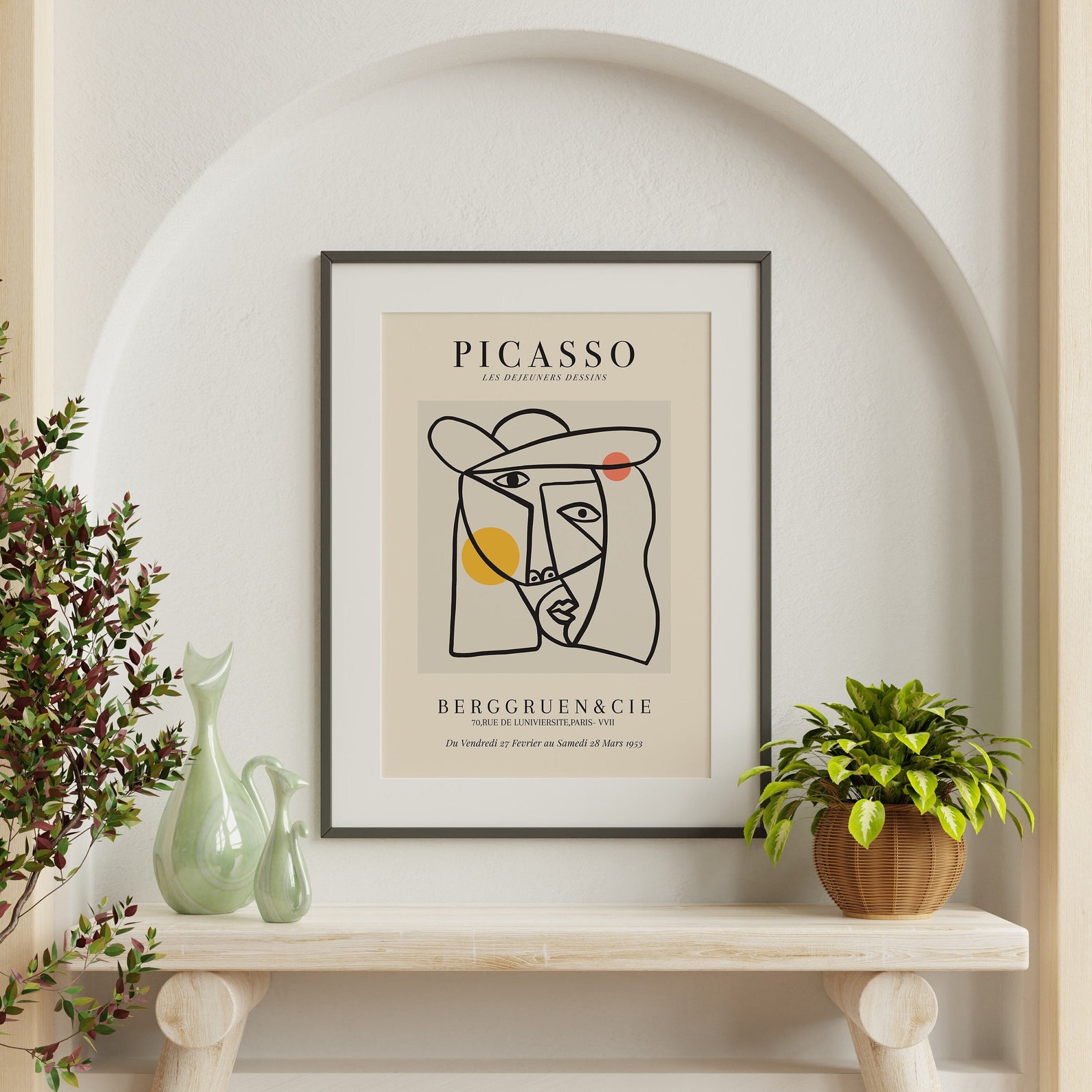 Picasso Line Art, Picasso Exhibition Poater, Line Art Poster,minimalist ...