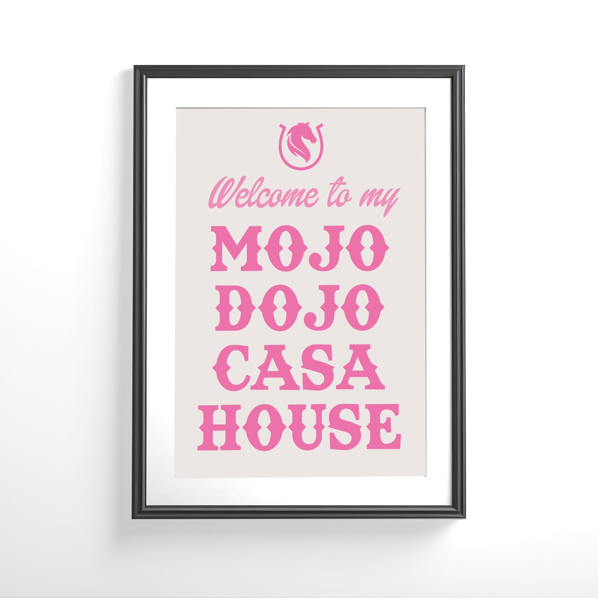 Set Of 3 Ken Print Mojo Dojo Casa House, Pink Barbie Poster Designed ...