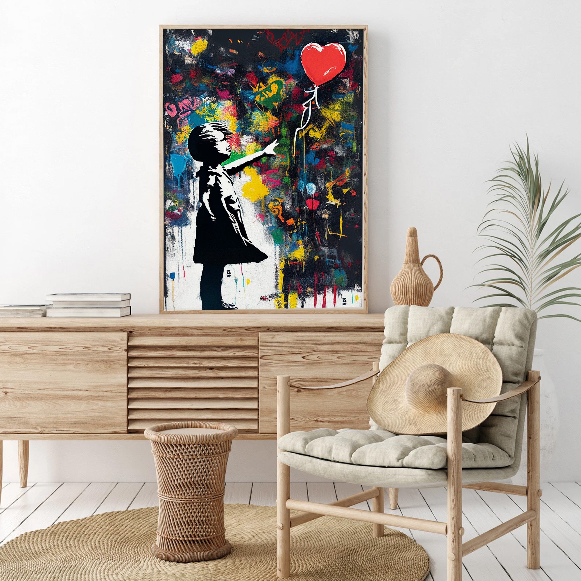 Banksy Poster Red Balloon Girl Poster Banksy Graffiti Pop - Etsy