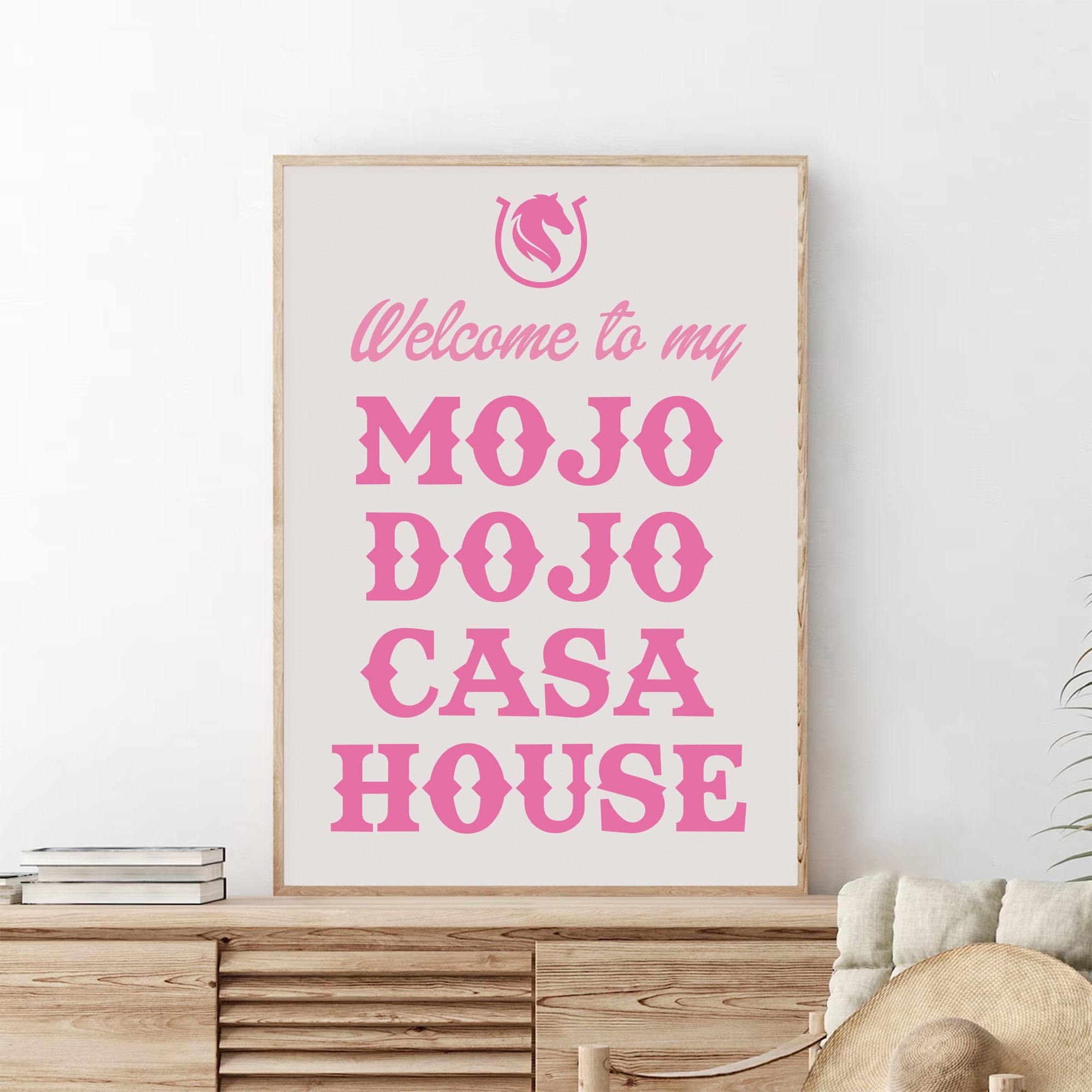 Set Of 3 Ken Print Mojo Dojo Casa House, Pink Barbie Poster Designed ...