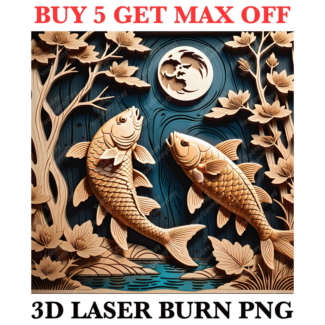 Laser Burn PNG Digital File 3D Illusion Design for Cut - Etsy