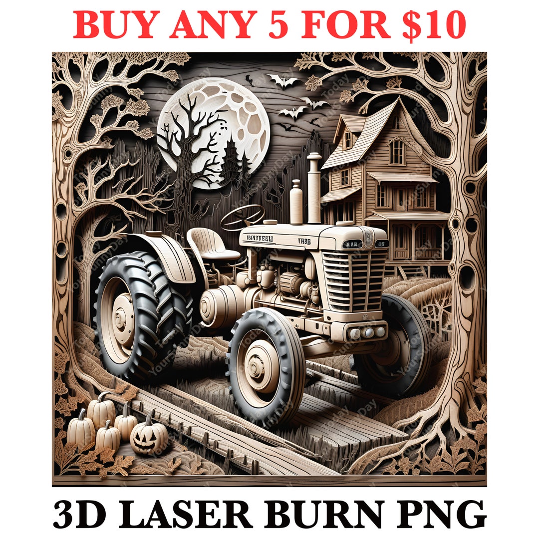 Laser Burn Engrave PNG File, 3D Illusion Image Photo, Cut Carve Digital ...
