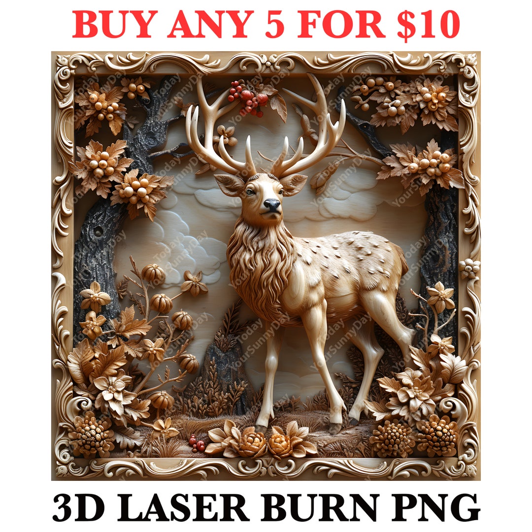 Laser Burn Engrave, PNG Digital File, 3D Illusion Image Photo Picture ...