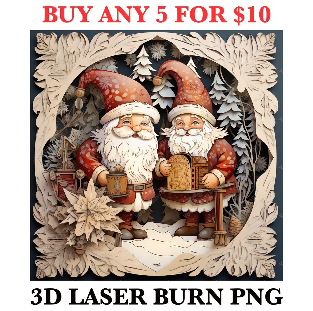 Laser Engrave Burn PNG Files 3D Illusion Image Design in Cut - Etsy