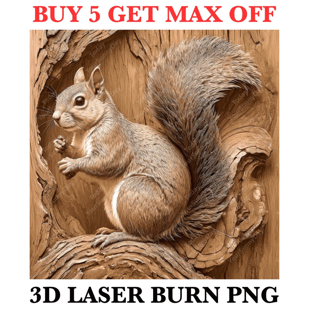 Laser Burn PNG Digital Files, 3D Illusion, Cut Carve Engraving ...
