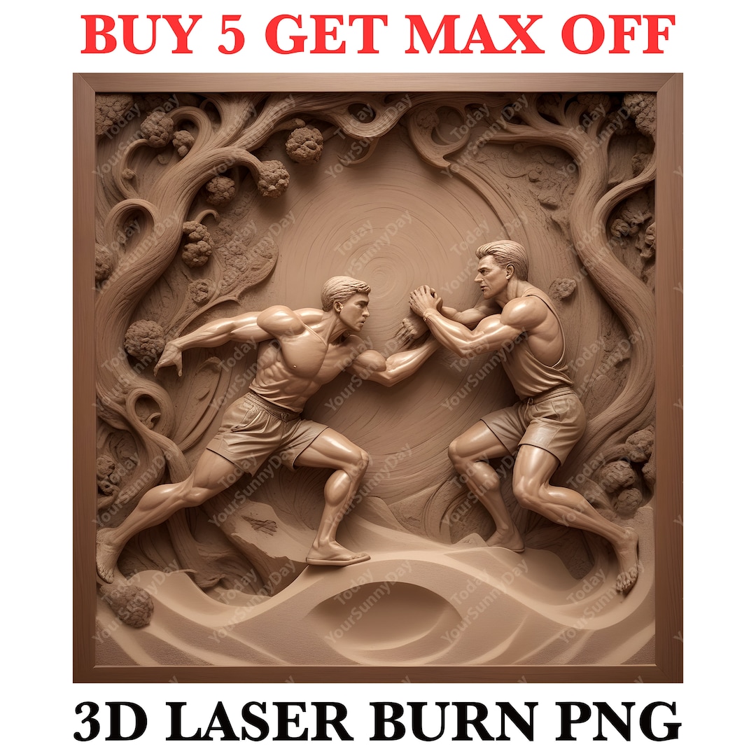 Laser Burn Engrave PNG File, 3D Illusion Image Photo, Cut Carve ...