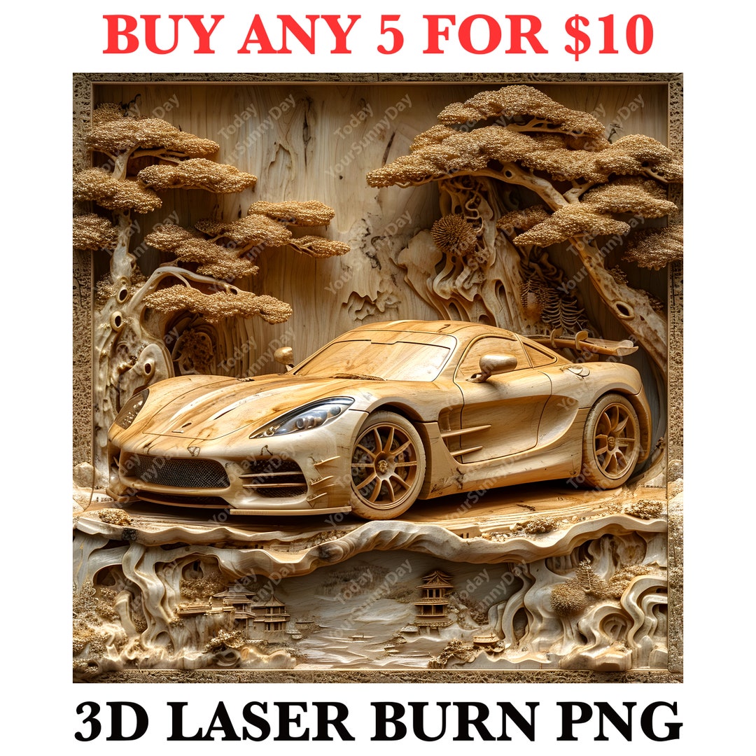Buy Laser Burn Engrave, PNG Digital File, 3D Illusion Image Photo ...