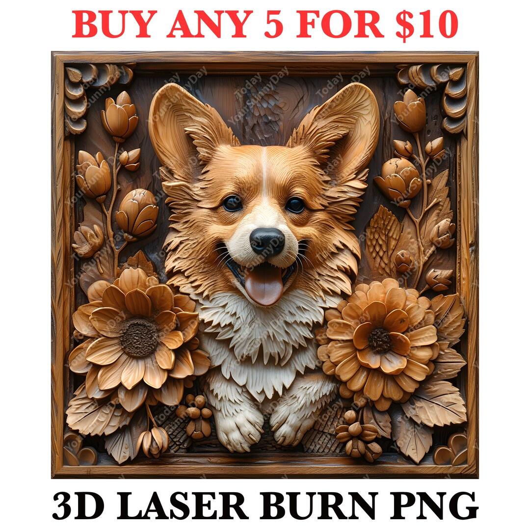 Laser Burn Engrave, PNG Digital File, 3D Illusion Image Photo Picture ...