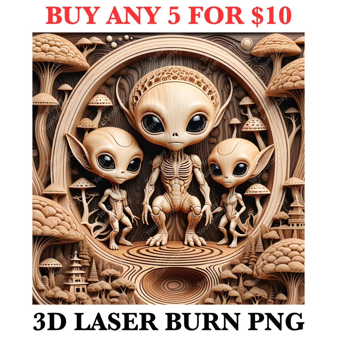 Laser Burn Engrave PNG File, 3D Illusion Image Photo, Cut Carve ...