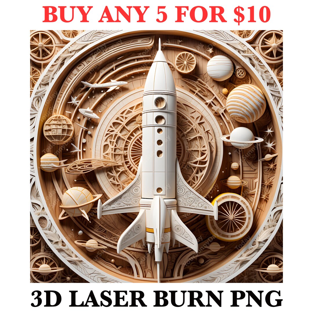 Laser Burn Engrave PNG File, 3D Illusion Image Photo, Cut Carve Digital ...