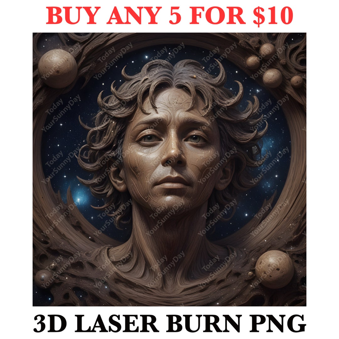Laser Burn Engrave PNG File, 3D Illusion Image Photo, Cut Carve Digital ...